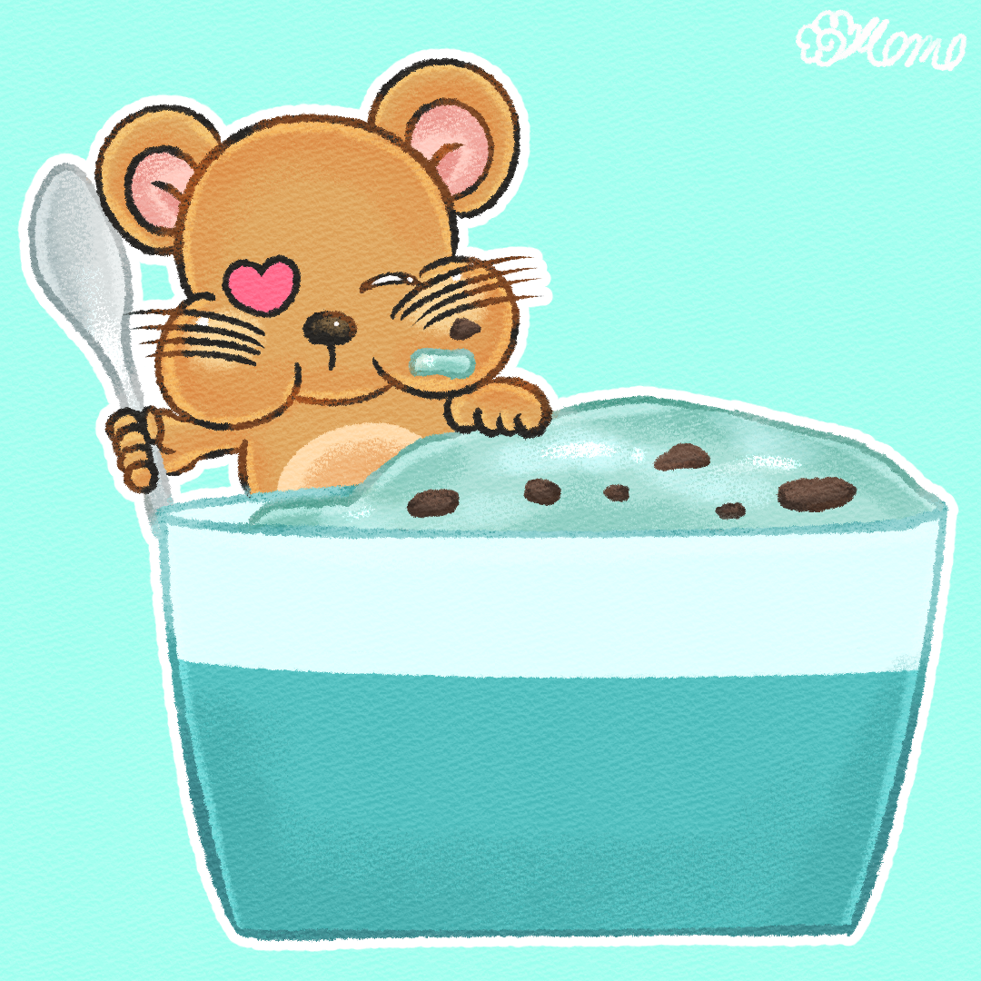 Illustration of day 232 with mint ice cream - drew by はなもも | Charaforio